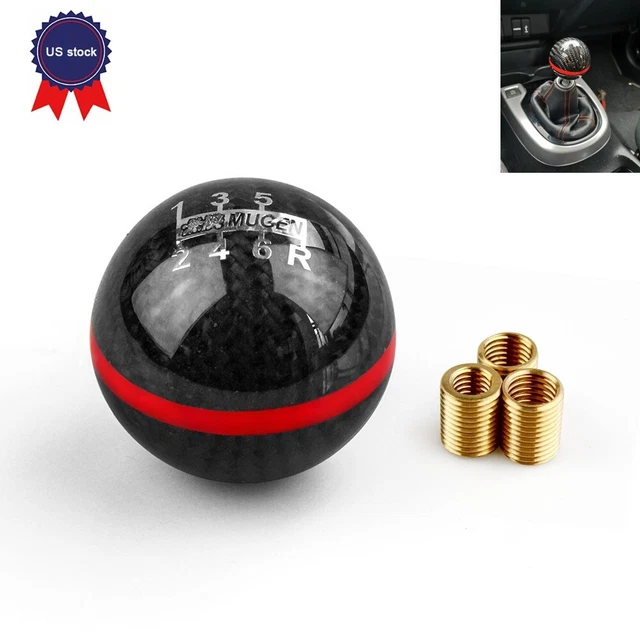 CARBON FIBER SHIFT Knob 6 Speed Manual Automatic Spherical Mugen for ...