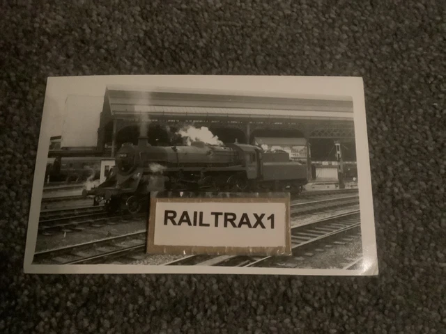 RAILWAY STEAM PHOTOGRAPH - 75050 AT PRESTON STATION & SIGNAL BOX - 1960 ...
