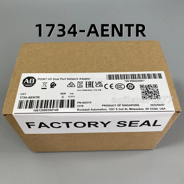 ALLEN-BRADLEY 1734-AENTR AB Point I/O Dual Port Adaptor Module 2023 New ...