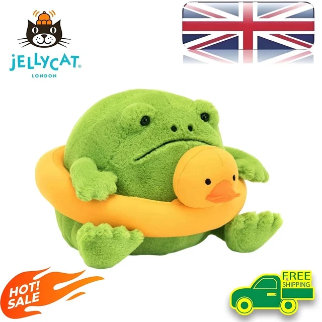 JELLYCAT I AM Ricky Rain Frog In A Rubber Ring Cuddly Animal Plushie ...