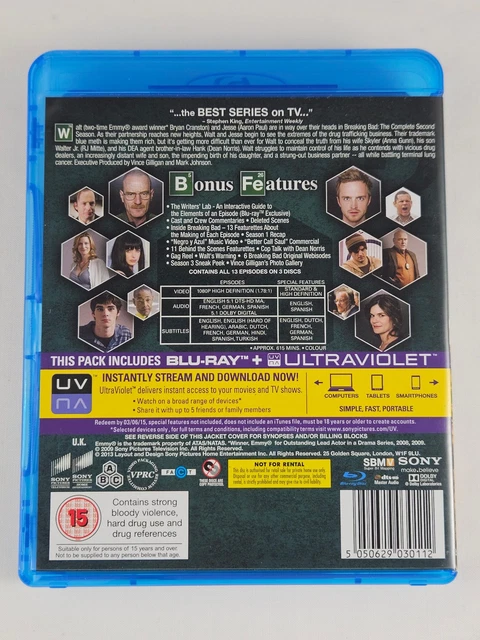 BREAKING BAD SEASON 2 Blu-ray - Region ABC - VGC - Mint Disc £7.76 ...