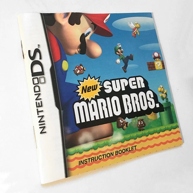 NINTENDO DS NEW Super Mario Bros. Instruction Booklet / Manual ONLY ...