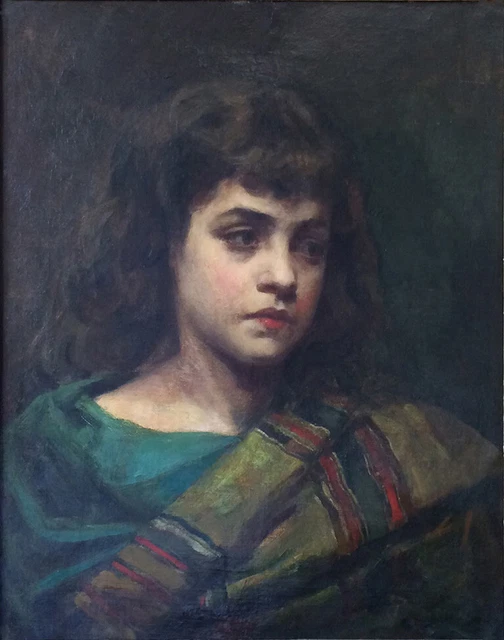 TRÈS BEAU PORTRAIT De Jeune Fille - Archibald Collins (1853-1922) Hst ...