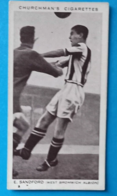 EDWARD SANDFORD WEST BROM CHURCHMANS ASSOCIATION FOOTBALLERS 1938 CARD ...
