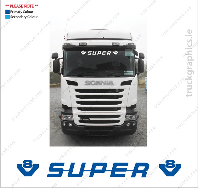 SCANIA V8 SUPER Window Decal,Sticker, R Series Topline, Highline (12) £ ...