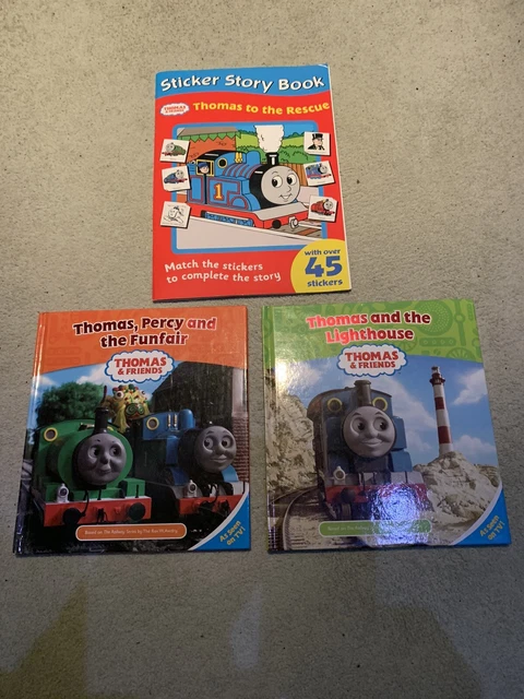 THOMAS THE TANK Engine & Friends 2 Hardback Reading Books & A Sticker ...