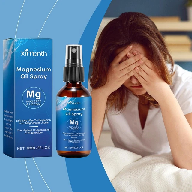 60ML PURE MAGNESIUM Oil Spray - 100% Pure & Natural H2025 Spray Oil ...