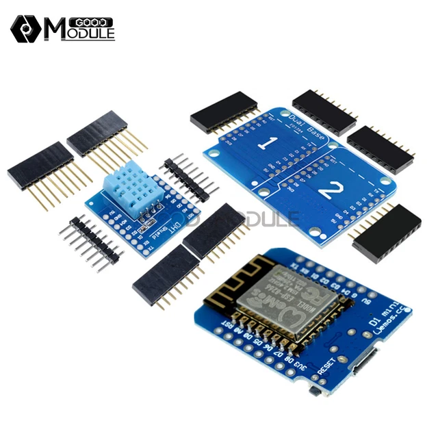 DUAL BASE DHT11 WeMos D1 ESP8266 ESP-12 NodeMCU Lua WIFI Developpement Board EUR 2,72 - PicClick IT