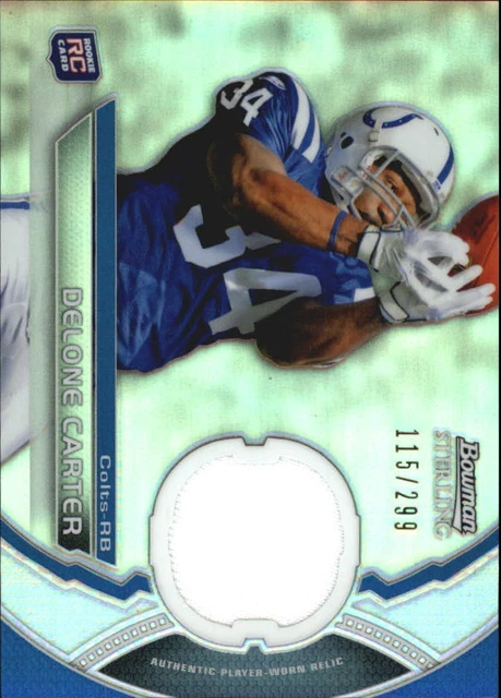 CARTE DE FOOTBALL 2011 Bowman Sterling réfractors #BSRDC maillot Delone ...