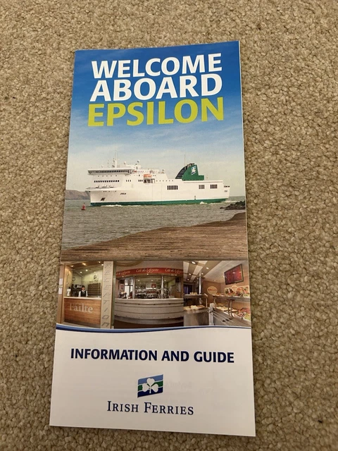 EPSILON IRISH FERRIES Guide Deckplan Cartour Unity Line Holyhead £2.79 ...