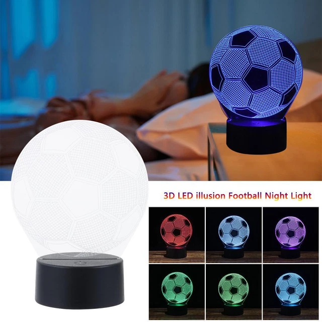 LIGHT FOOTBALL NIGHT Light 3D LED illusion Football Night Light Touch ...