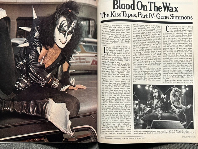 CIRCUS MAGAZINE SEPT 1976 Vintage KISS Aucoin Rush Prog Chaka Khan Yes ...