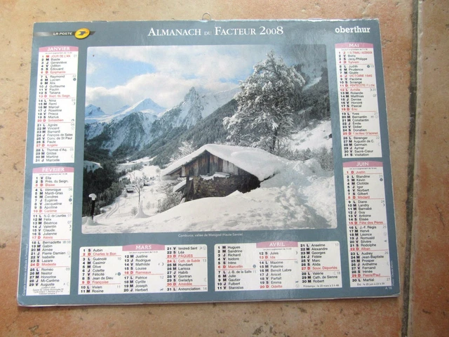 CALENDRIER ALMANACH DU facteur la poste 2008 comburce et village ...
