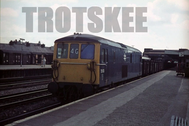 35MM SLIDE BR British Rail Electric Loco Class 73 73133 Tonbridge 1975 ...