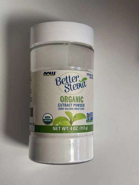 NOW FOODS BETTER Stevia Extract Powder 4oz, Zero Calorie Sweetener ...