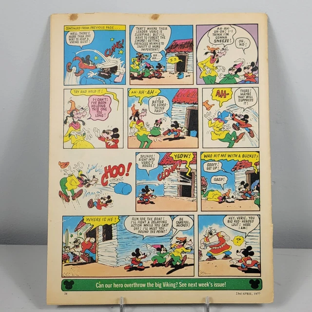 WALT DISNEY'S MICKEY MOUSE UK Magazine Comic #79 1977 Disneyland Donald ...