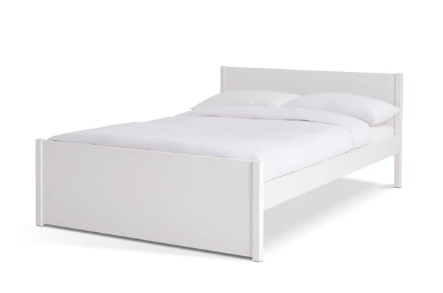 HOME JENSON DOUBLE Wooden Bed Frame - White | Double bedstead £167.99 ...