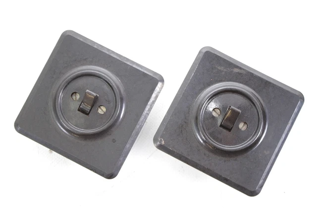 OLD BAKELITE SWITCH Toggle Switch Change-Over Flush-Mounted Art Deco ...