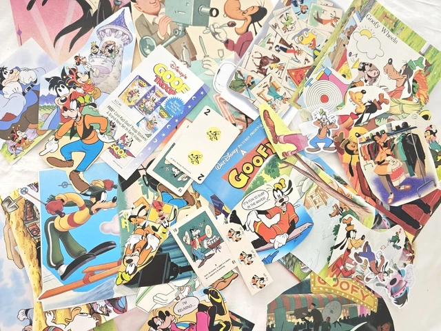 DISNEYS GOOFY EPHEMERA Bundle 60 Pc Paper Journals Scrapbooks Goofy ...