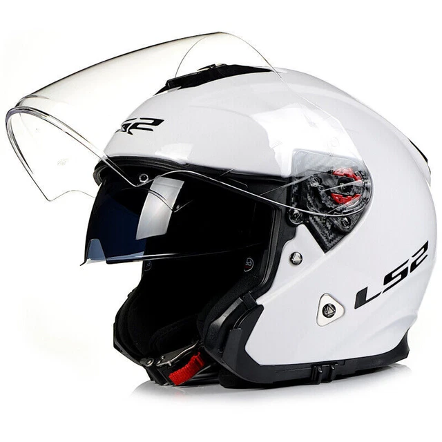 CASQUE JET LS2 OF521 blanc casque moto casque scooter casque crash XS ...