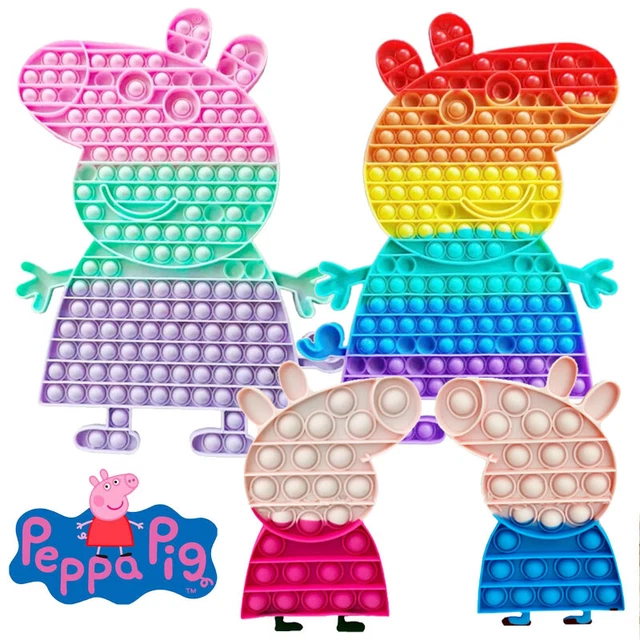 PEPPA PIG JUMBO Huge Rainbow Popit Bubble Sensory Toy Anxiety ADHD ...