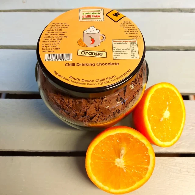 SOUTH DEVON CHILLI Farm 'Orange' Chilli Drinking Chocolate in a Jar ...