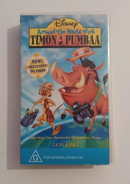 AROUND THE WORLD With Timon & Pumbaa VHS Video Cassette Tape Disney $8. ...