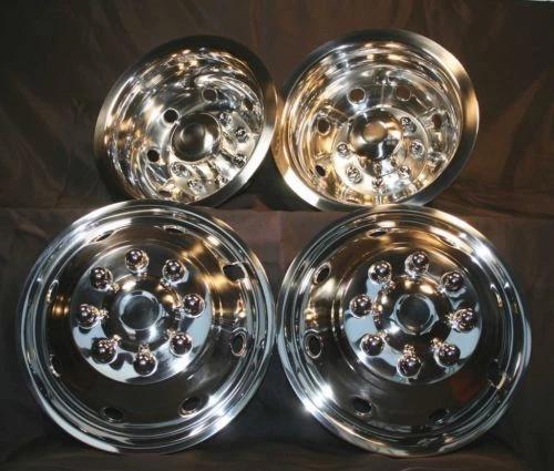FORD-E350-E450-RV-MOTORHOME-16& 8 HOLE Stainless-Dually-Wheel ...