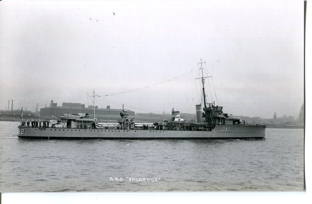 HMS VALOROUS (1917) Royal Navy WWI Admiralty V-class destroyer RP ...