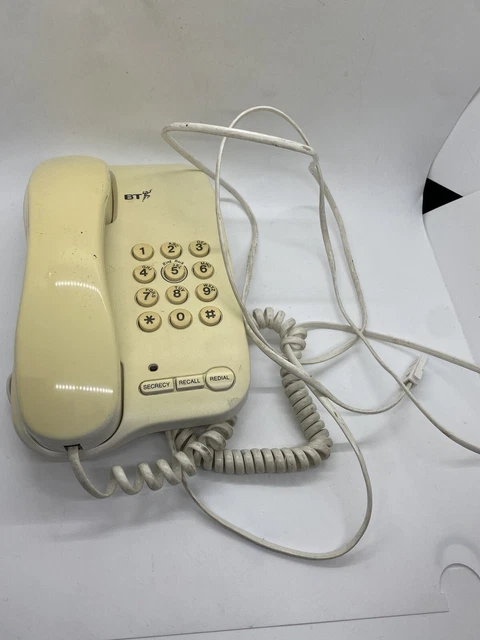 BT RELATE 80 VINTAGE Landline TELEPHONE With Handset & Cables Analogue ...
