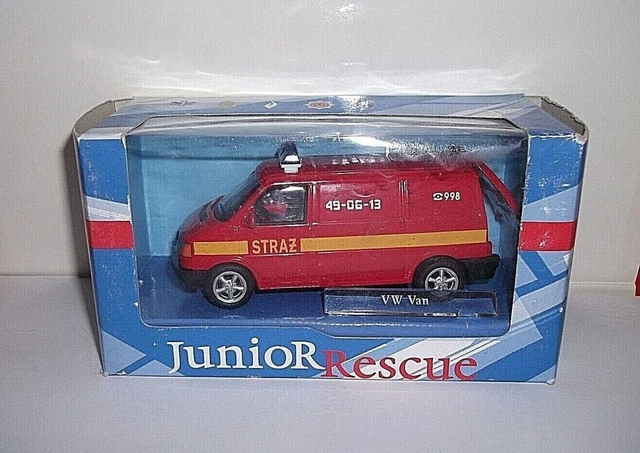 FOURGON VAN POMPIER Vw T4 Tole Junior Rescue Cararama 1/43 EUR 4,99 ...