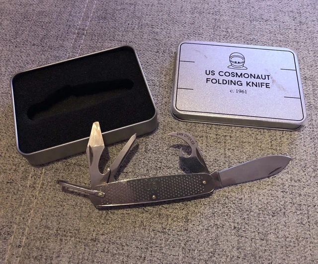 TASCHENMESSER US USA Cosmonaut Astronaut Folding Knife Messer c. 1961 ...