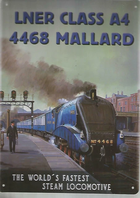 PLAQUE FERAILLE SNCF - Lner Class A4 4468 Mallard EUR 12,00 - PicClick FR