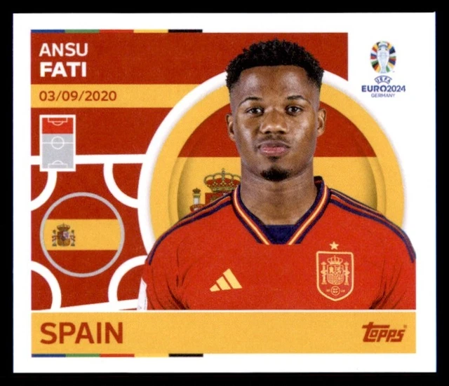 TOPPS UEFA EURO 2024 Sticker - Ansu Fati Spain No. ESP20 £1.00 ...