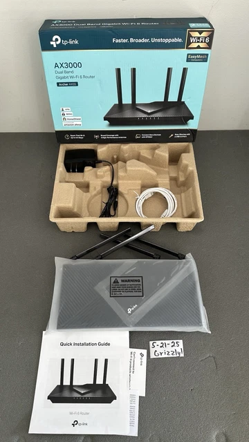 TP-LINK AX3000 DUAL-BAND Gigabit Wi-Fi 6 Router - Archer AX55 $48.00 ...