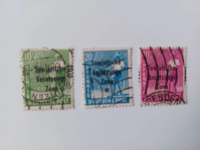 BRIEFMARKEN ALLIIERTE BESETZUNG 1948 Sämann überst. Sowj ...
