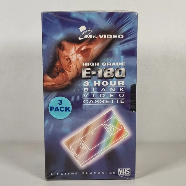 MR VIDEO VHS Tapes Cassettes E-180 3 Hour Blank Set Of 3 £7.99 ...