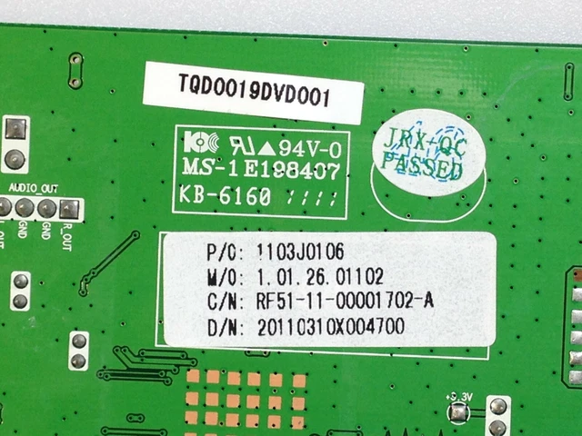 PLATINE MAIN BOARD CV7050L-I pour tv VD TECH TQD0019DVD001 EUR 5,00 ...