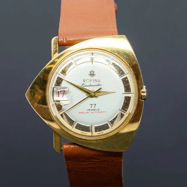 ROFINA SPECIAL AUTOMATIC Landmaster 77-2452 Rare Triangle Swiss Watch ...
