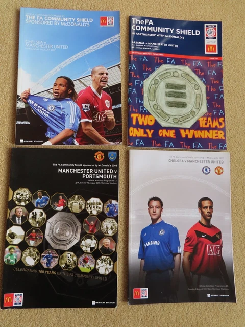 15 MANCHESTER UNITED Charity Community Shield Final programmes and 2 ...