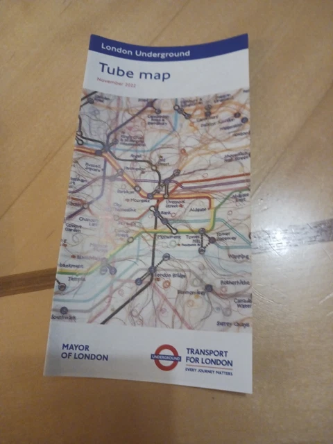 NOVEMBER 2022 LONDON Underground Tube Map NEW Elizabeth Line 1ST CLASS ...