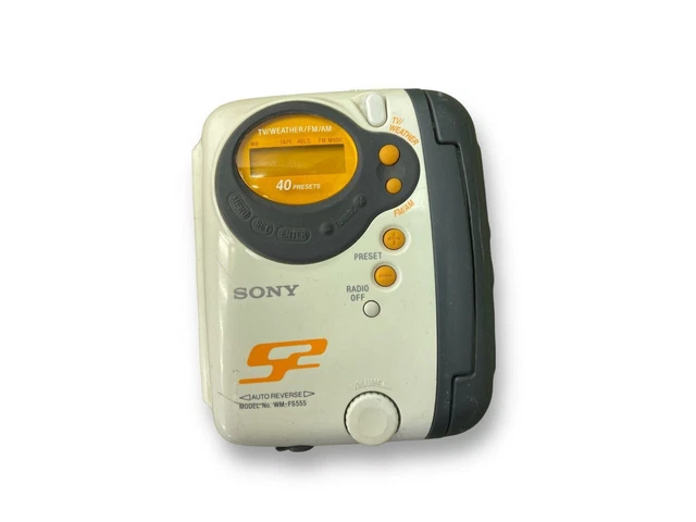 SONY S2 WALKMAN Model Wm-Fs555 Sports Cassette Player Am/Fm/Tv Weather ...