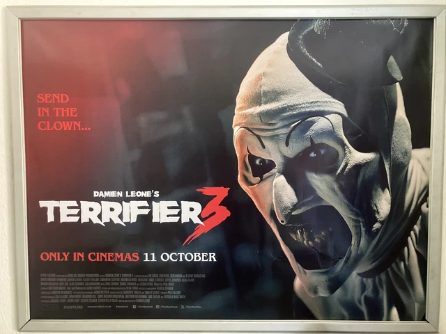 THE TERRIFIER 3 Original Quad Cinema Poster Promo T Shirt & Promo Vomit ...