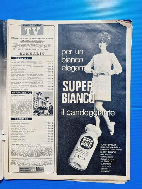 SMILES ET CHANSONS TV 10-1970 Sanremo-Celentano-Claudia Mori-Mina-Frank ...