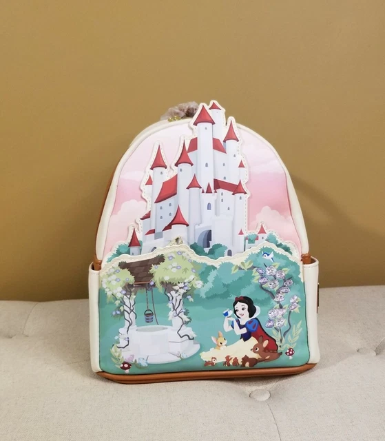 LOUNGEFLY DISNEY SNOW White Seven Dwarfs Princess Castle Scene Mini ...