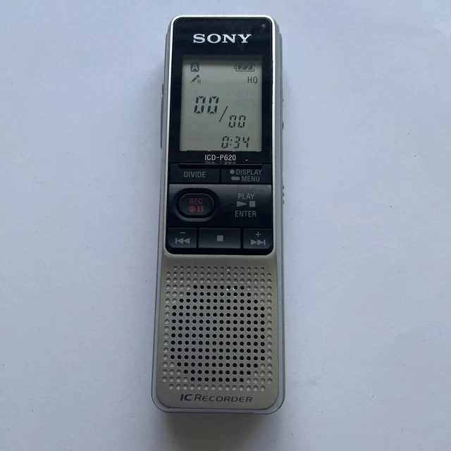 SONY ICD-P620 DIGITAL IC Voice Recorder Dictaphone Portable Dictation ...