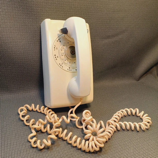 VINTAGE WESTERN ELECTRIC Bell System 554BMP Wall Phone Rotary White 12 ...