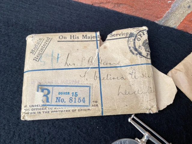 WW1 PAIR OF RA Royal Artillery Medals Original boxes & Envelope From ...