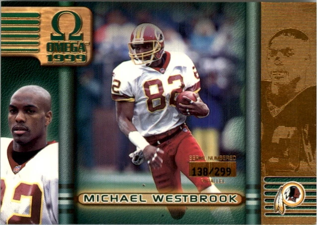 CARTE DE FOOTBALL 1999 Pacific Omega Gold Redskins #248 Michael ...
