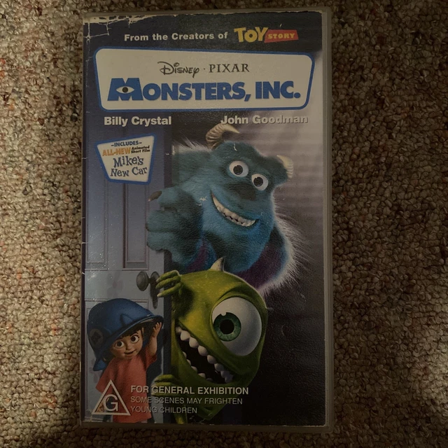 MONSTERS, INC. DISNEY Pixar, VHS Tape Billy Crystal Vintage Video ...